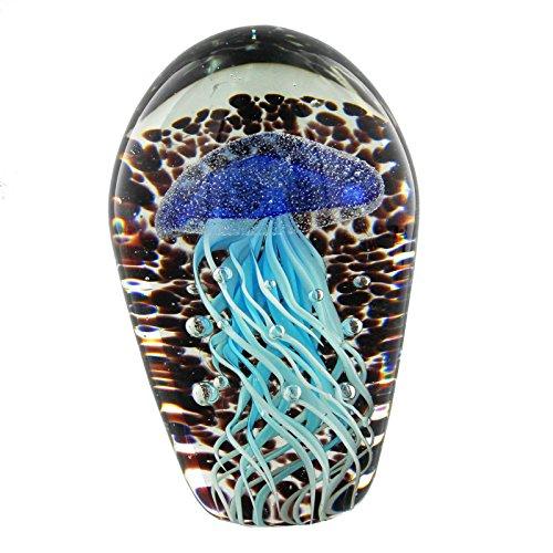 Juliana Objets d'art Glass Paper Weight Blue Jelly Fish – Willow and Avon
