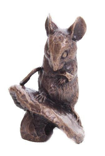 Butler & Peach Detailed Small Solid Bronze Mouse – Willow and Avon